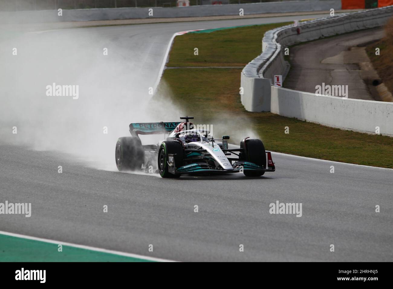 Barcelona, Spain. 25th Feb, 2022. Lewis Hamilton (GBR) - Mercedes W13 E ...