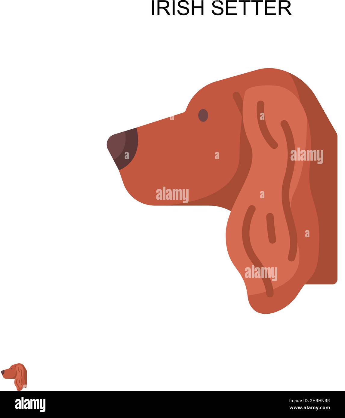 Irish setter Simple vector icon. Illustration symbol design template for web mobile UI element ...