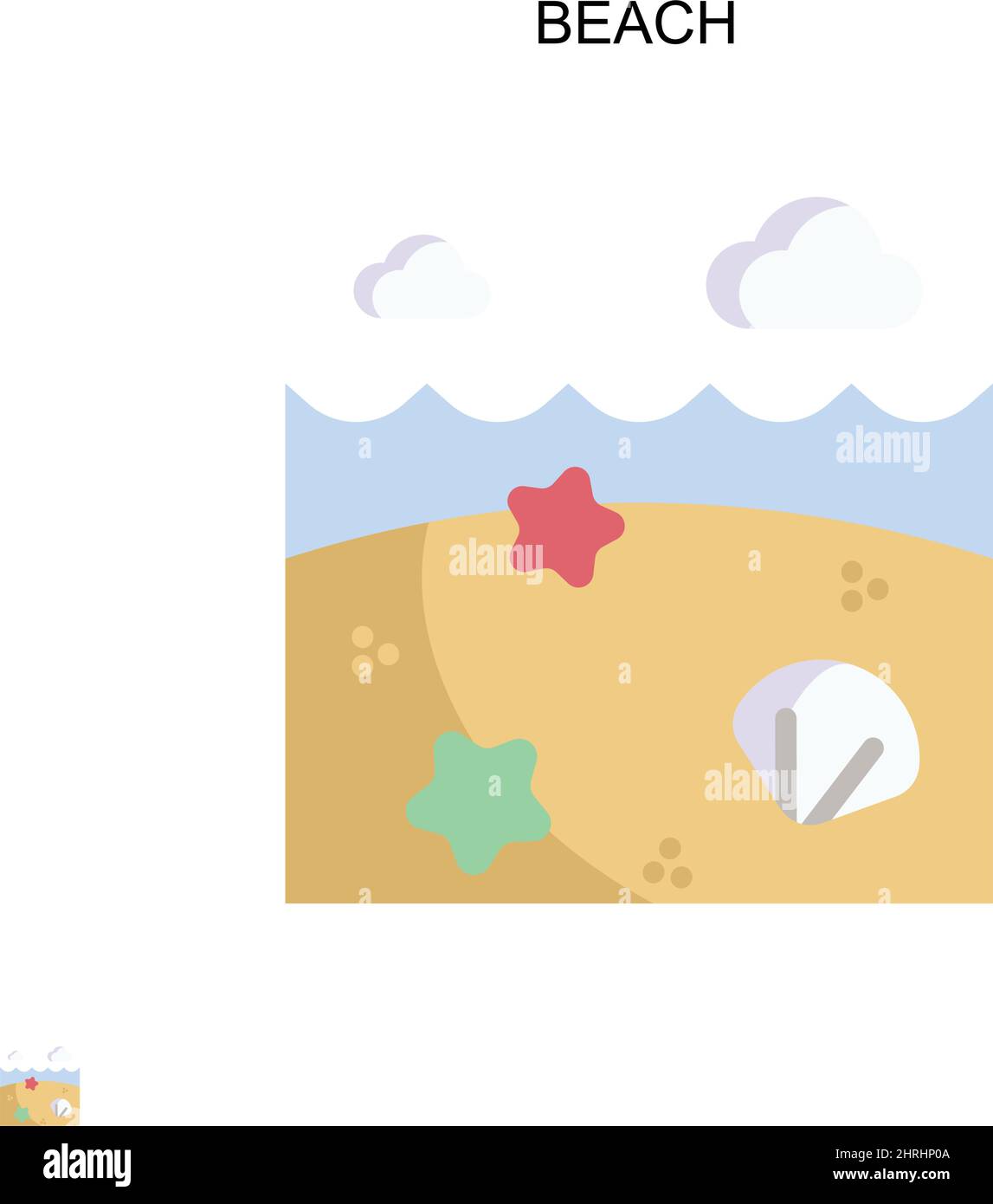 Beach Simple vector icon. Illustration symbol design template for web ...