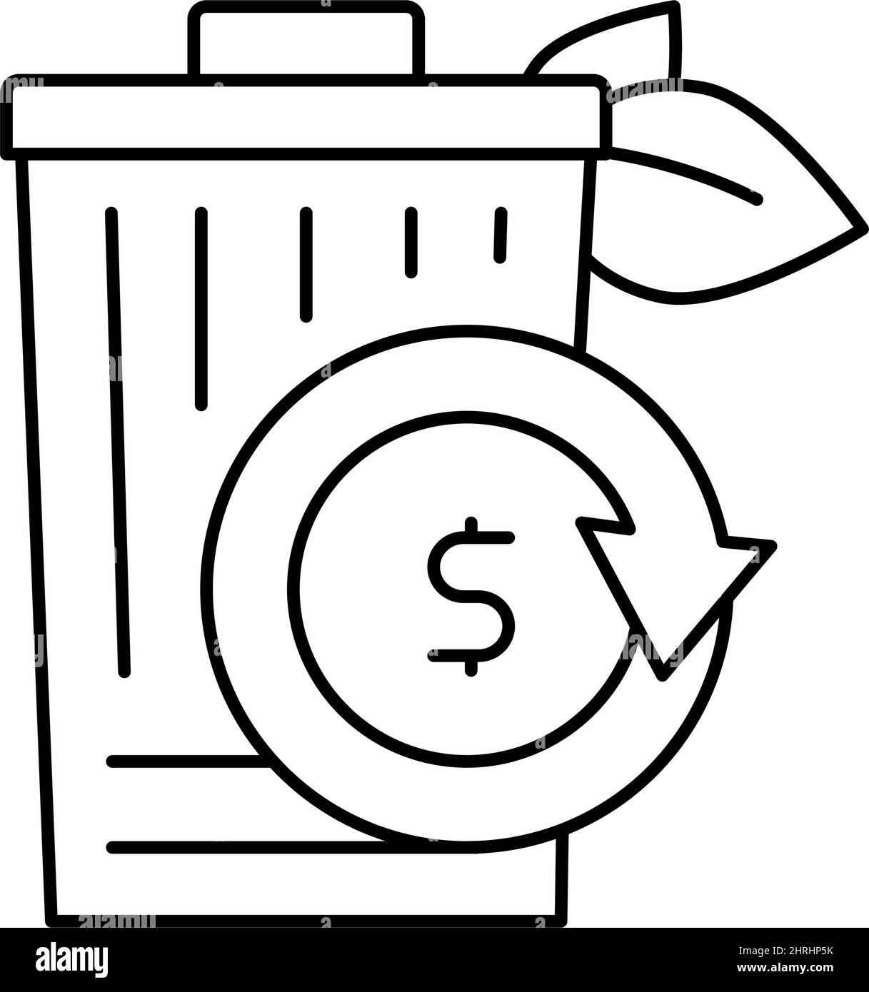 zero waste line icon vector illustration Stock Vector Image & Art - Alamy