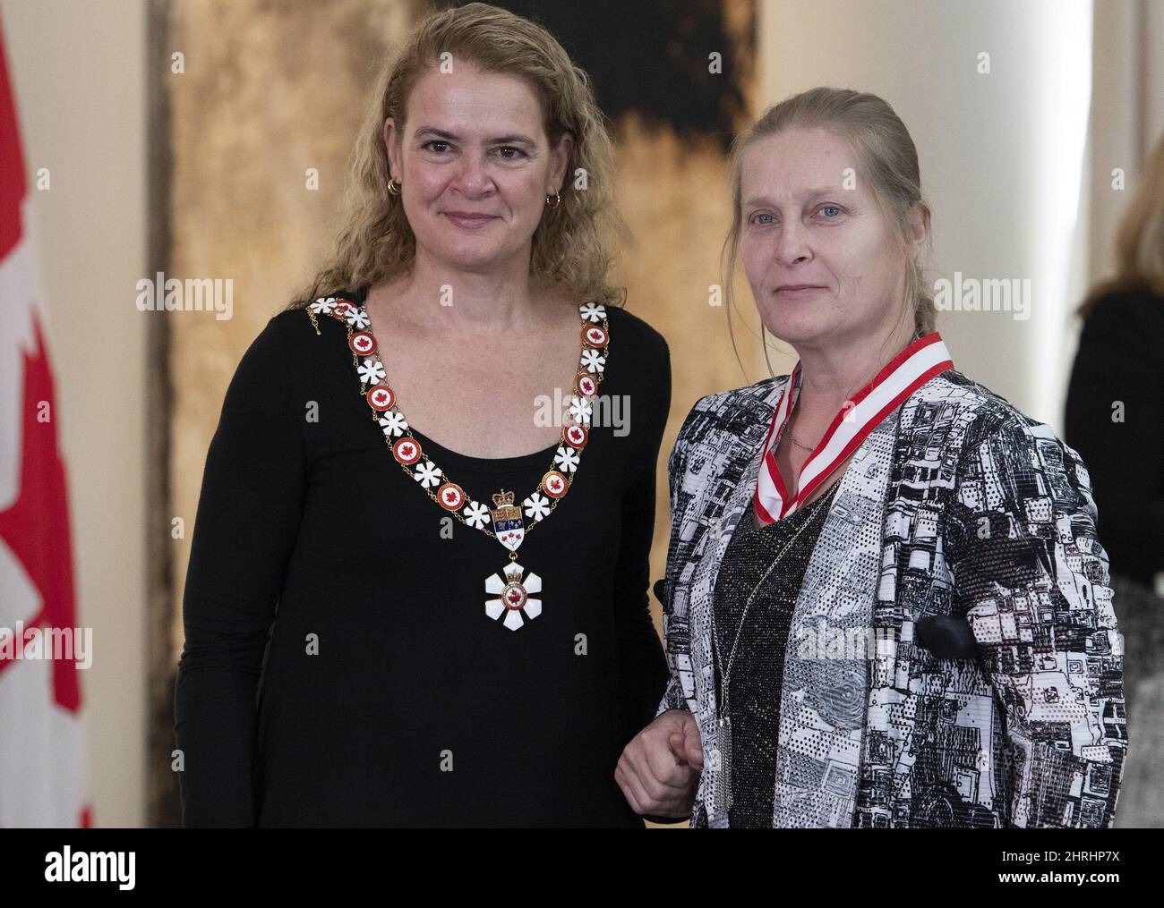 Governor General Julie Payette, left, invests Chantal Benoit of Vaughan ...