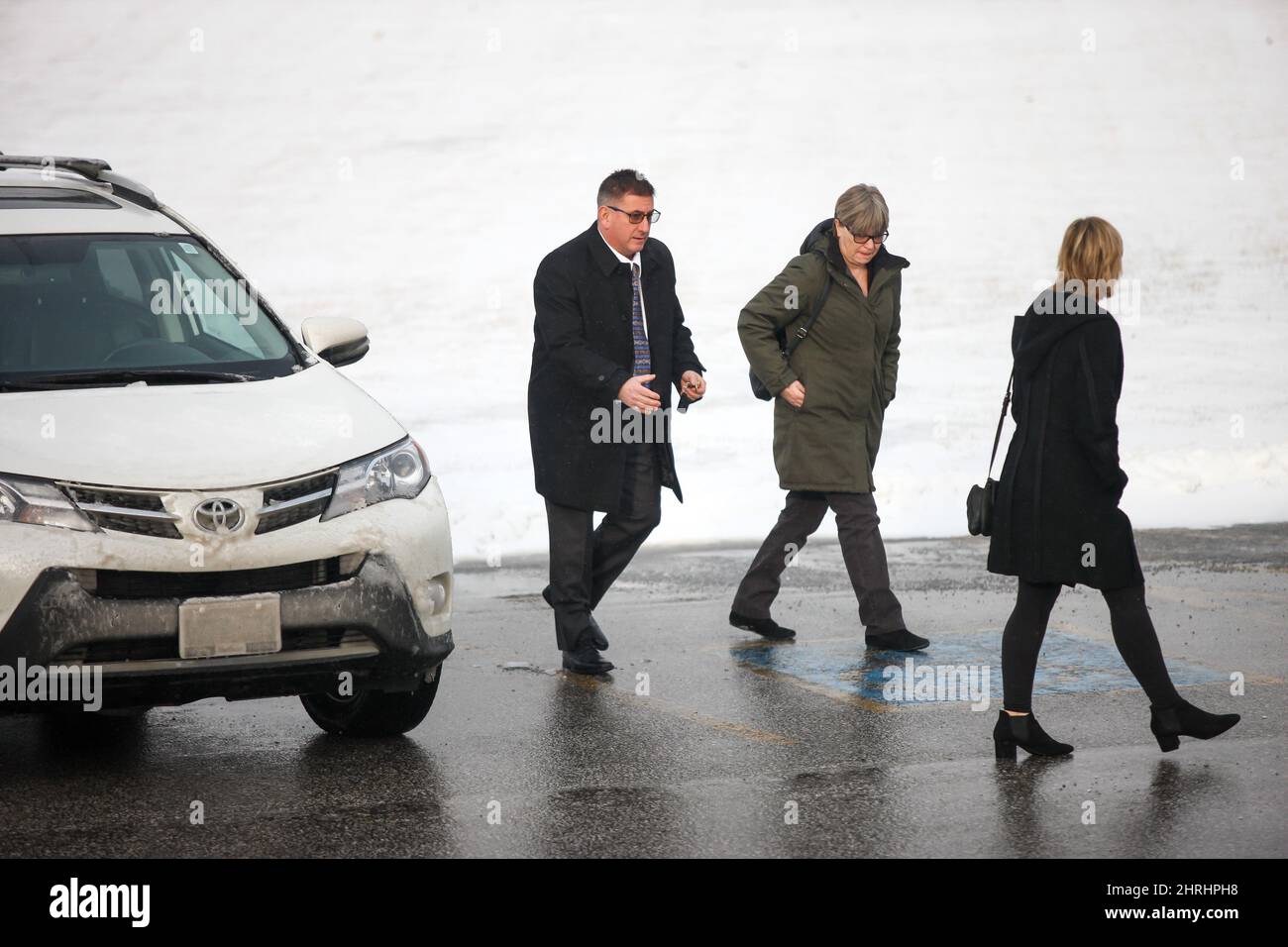 Former Canadian Gymnastics coach Dave Brubaker, left, arrives at the ...