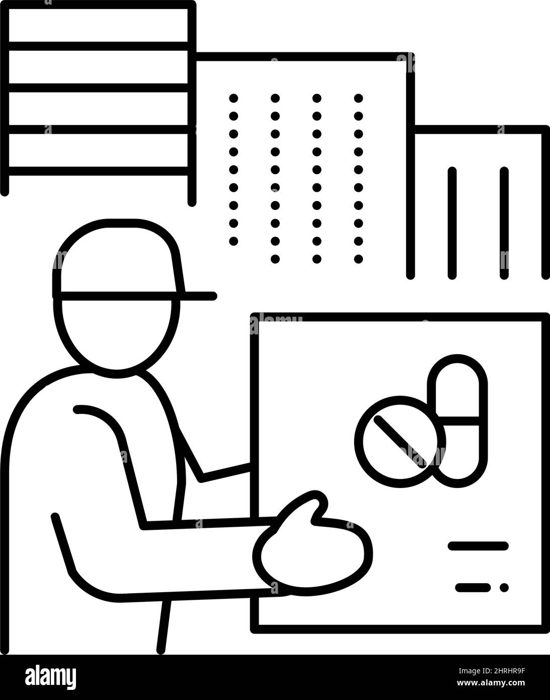 drug delivery line icon vector illustration Stock Vector Image & Art ...