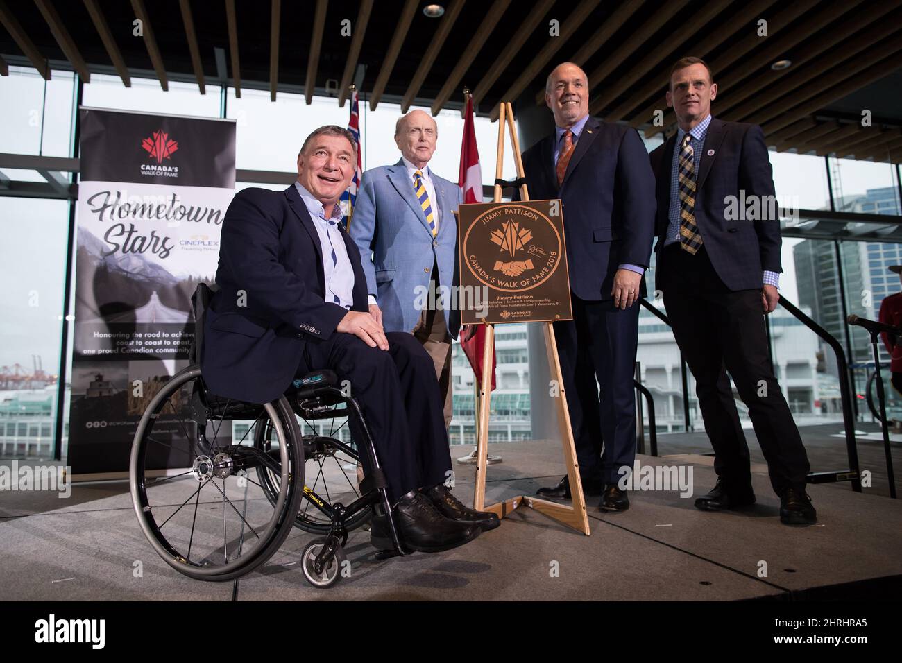Rick Hansen, from left to right, businessman and philanthropist Jim ...