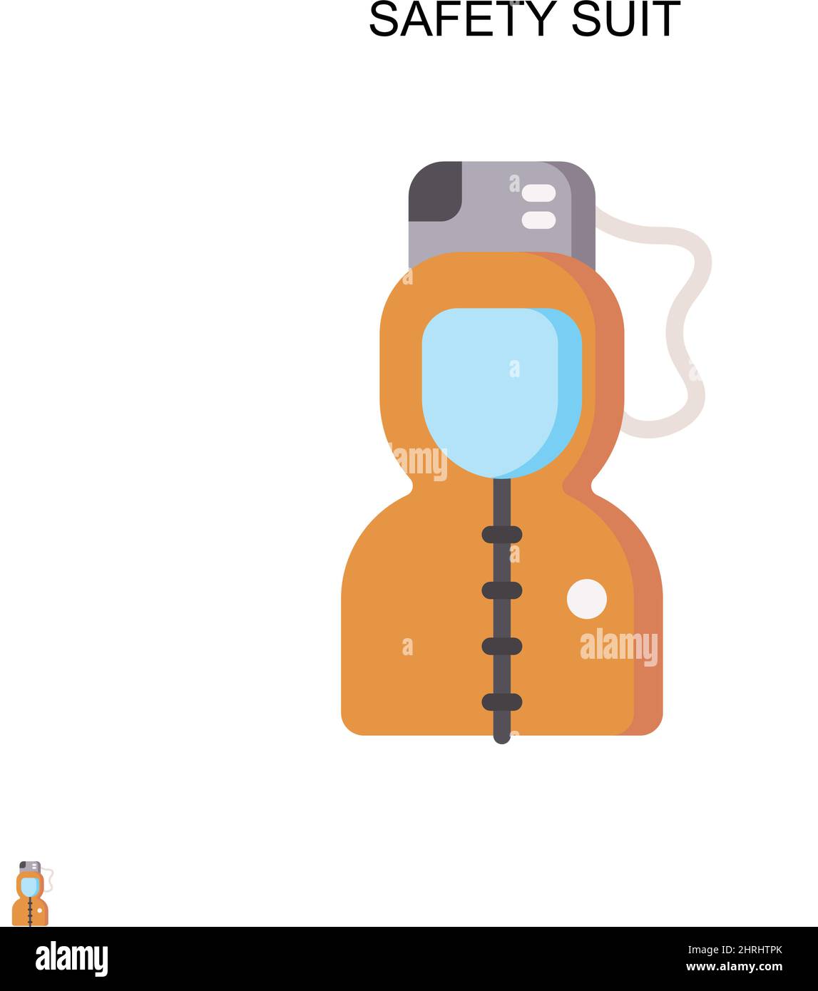 Safety suit Simple vector icon. Illustration symbol design template for ...