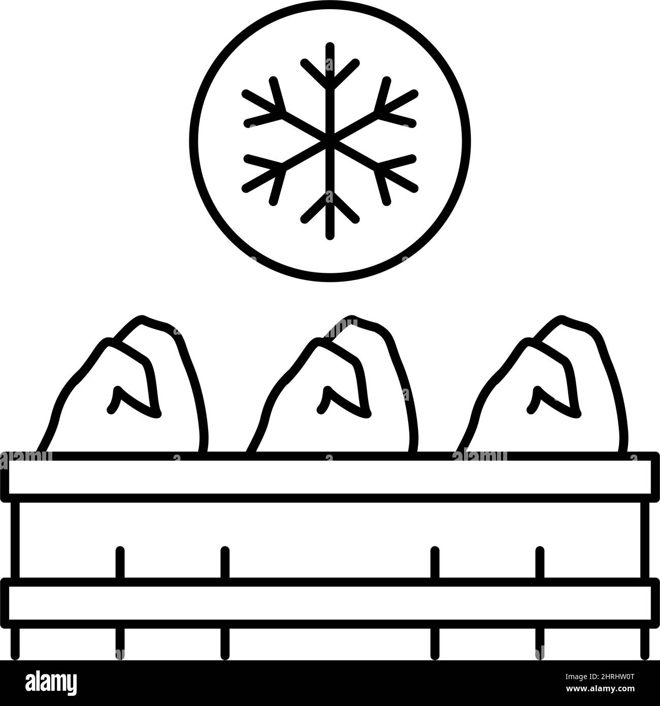 frozen chicken carcass meat line icon vector illustration Stock Vector ...