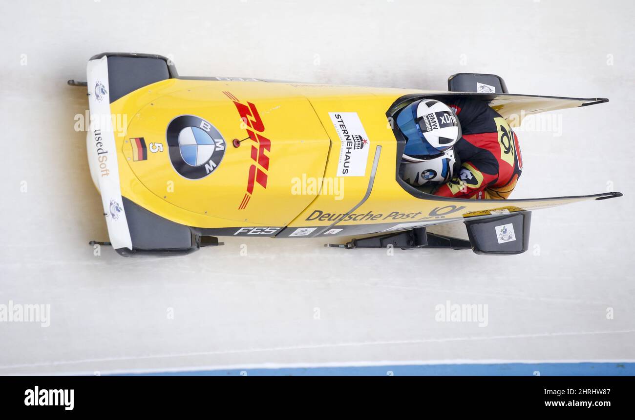 Germany's Stephanie Schneider, left, and Ann-Christin Strack, compete ...