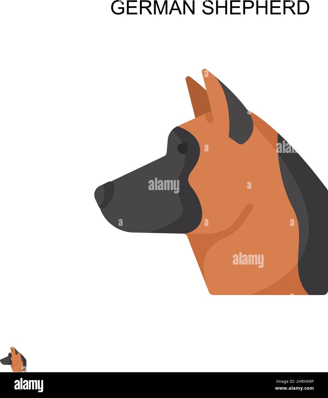 German shepherd dog outdoor portrait Stock Vector Images - Alamy