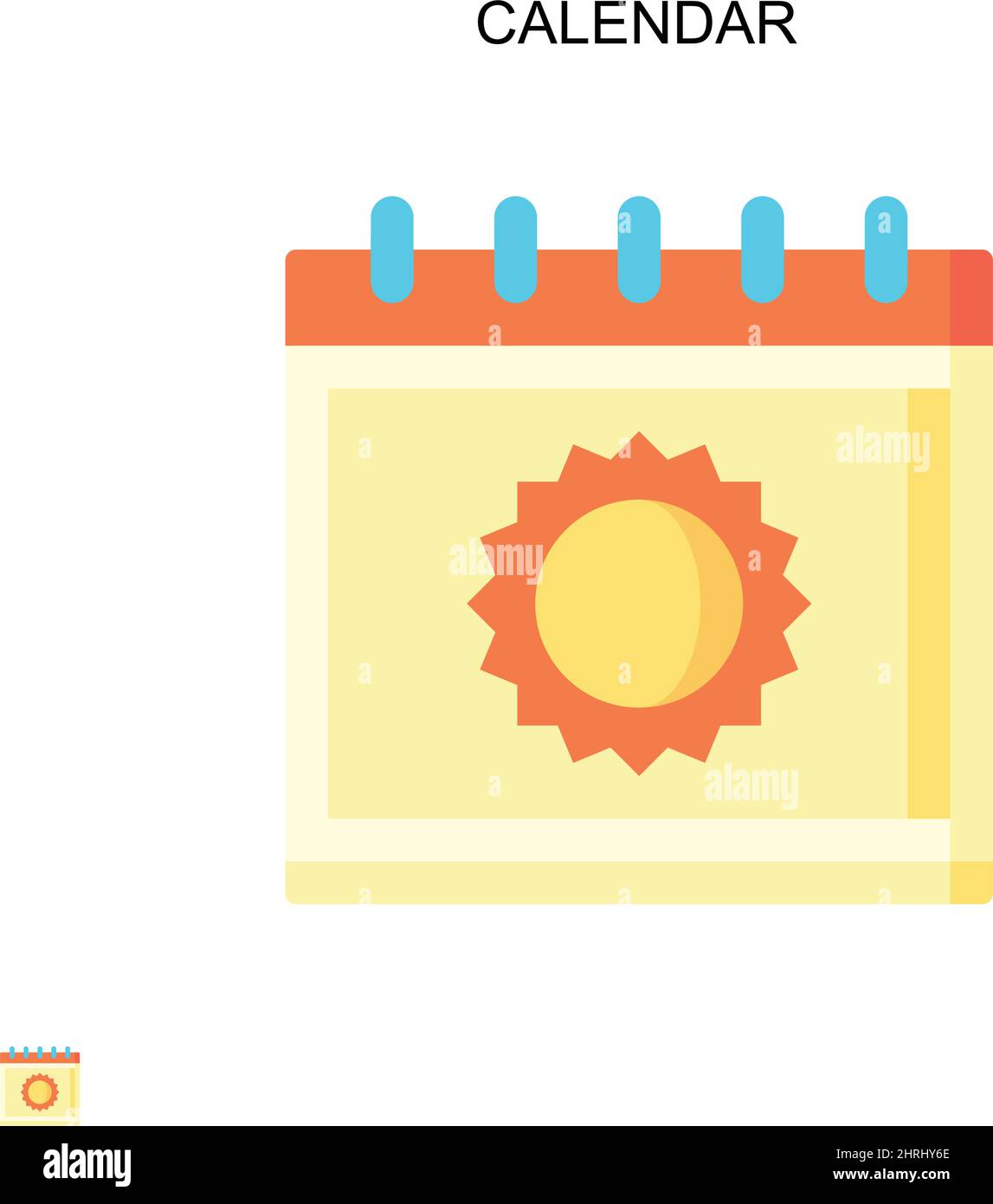 Calendar Simple vector icon. Illustration symbol design template for ...