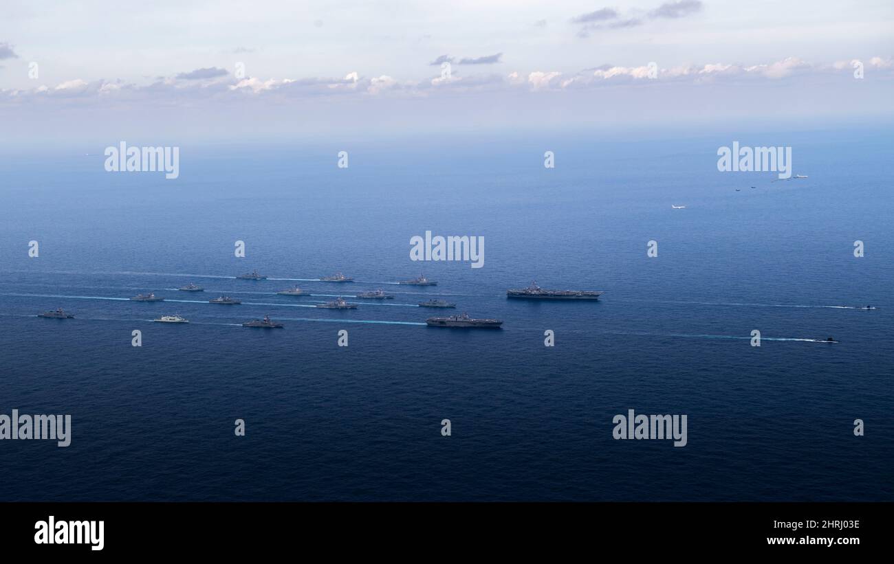 A multilateral formation of seventeen ships from the Royal Australian ...