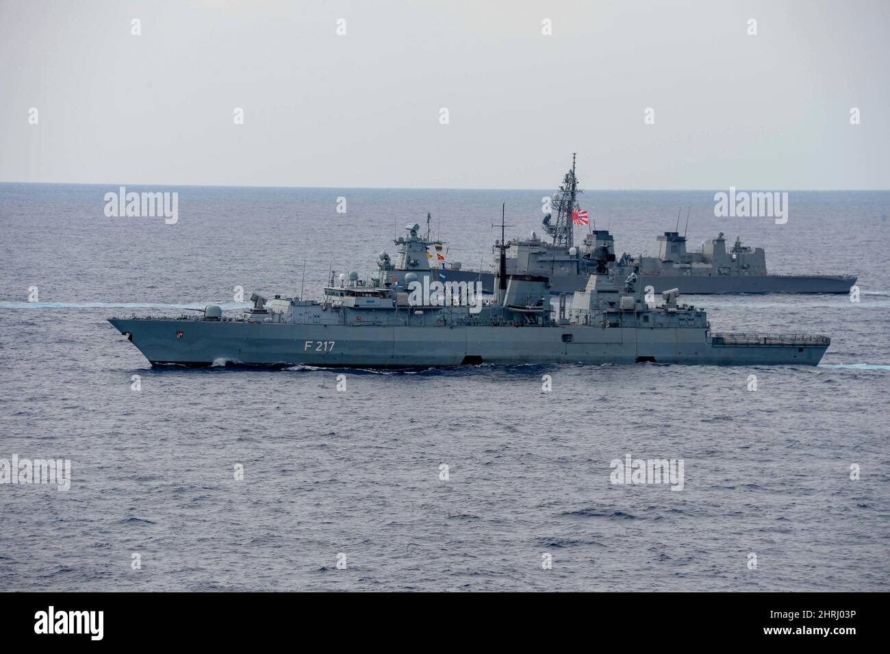 The German Navy Brandenburg-class frigate FGS Bayern, Japan Maritime ...