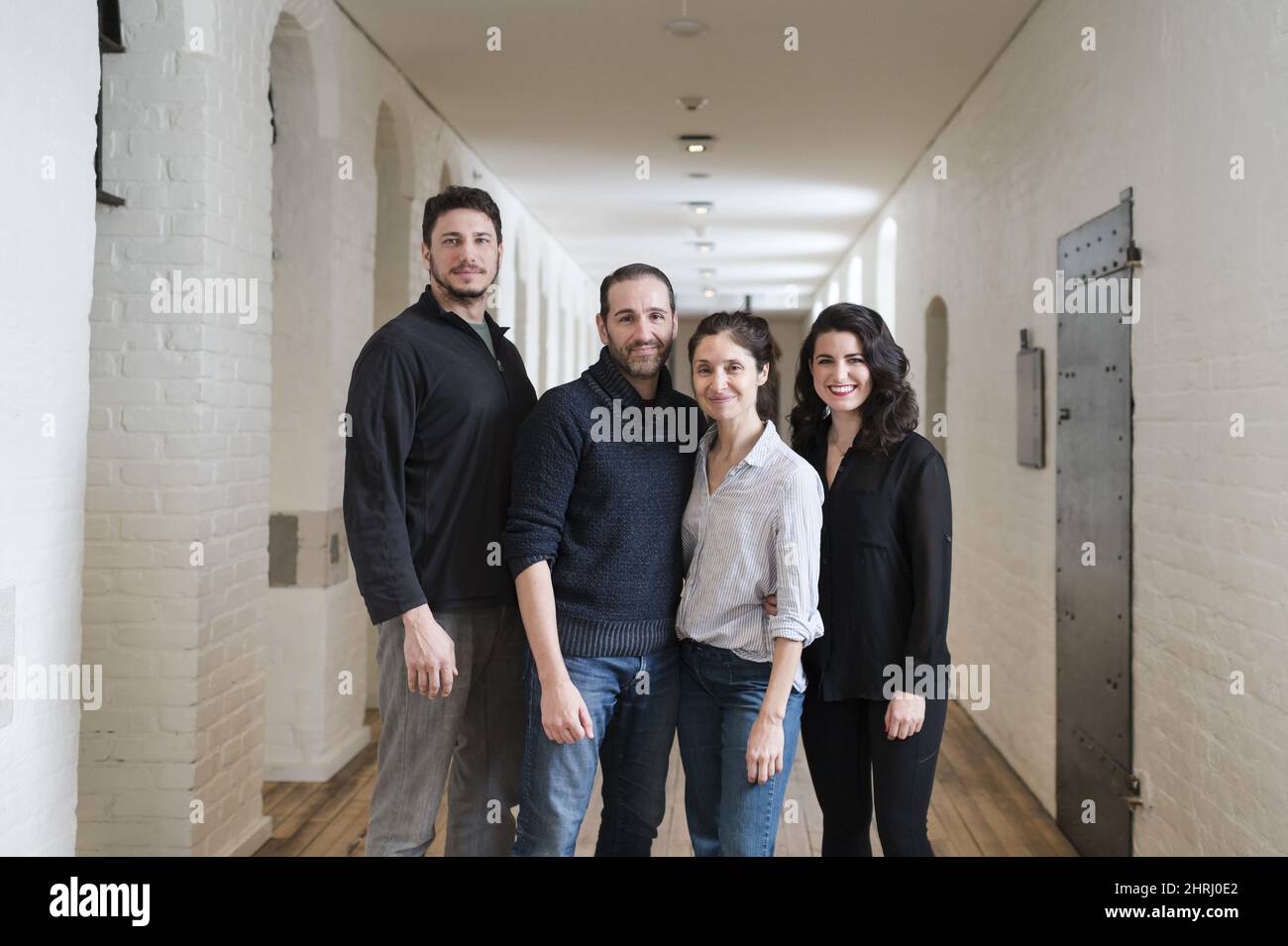 Actors Jonathan Winsby (far left),Tracy Michailidis and Eva Tavares ...