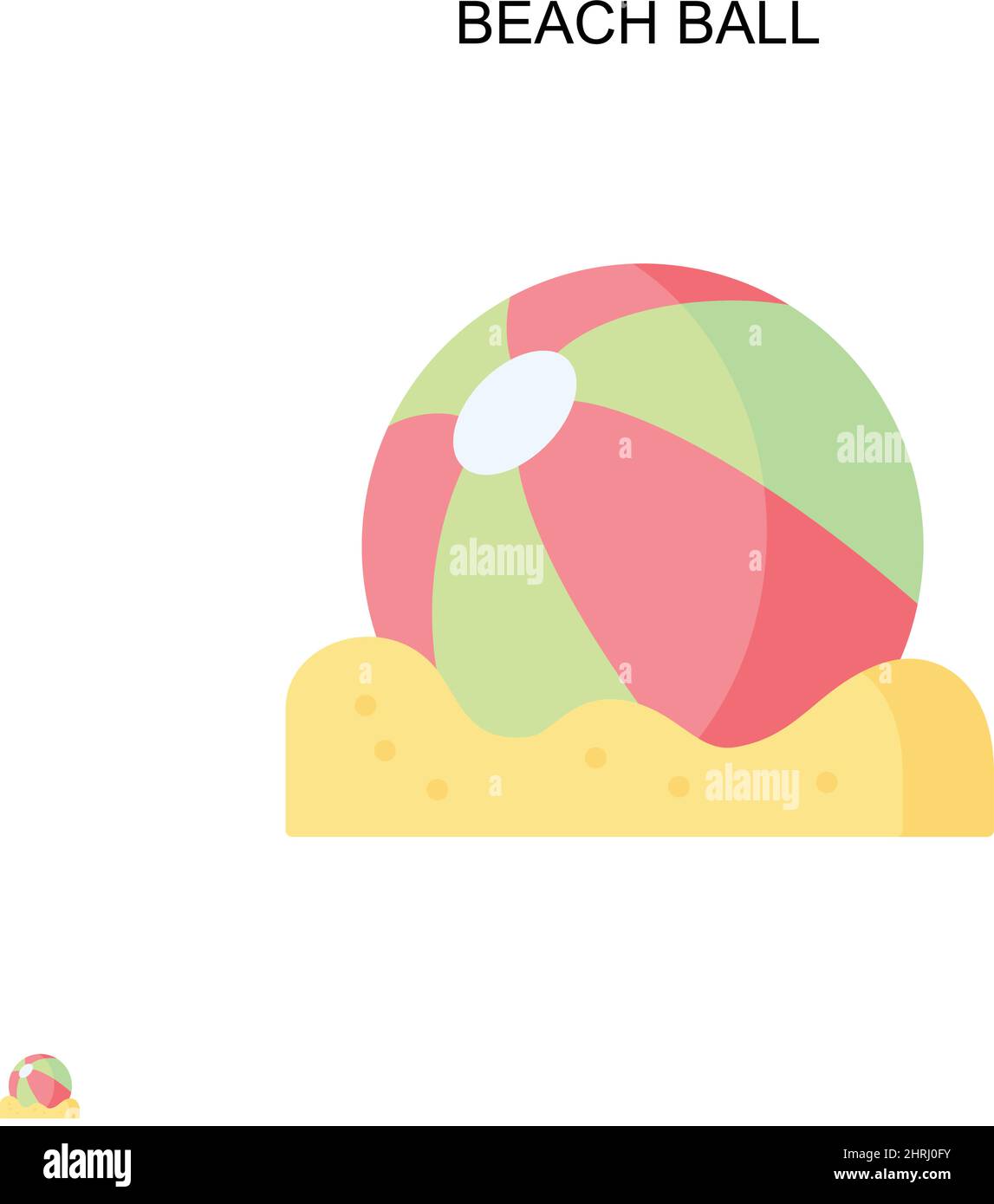 Beach ball Simple vector icon. Illustration symbol design template for ...
