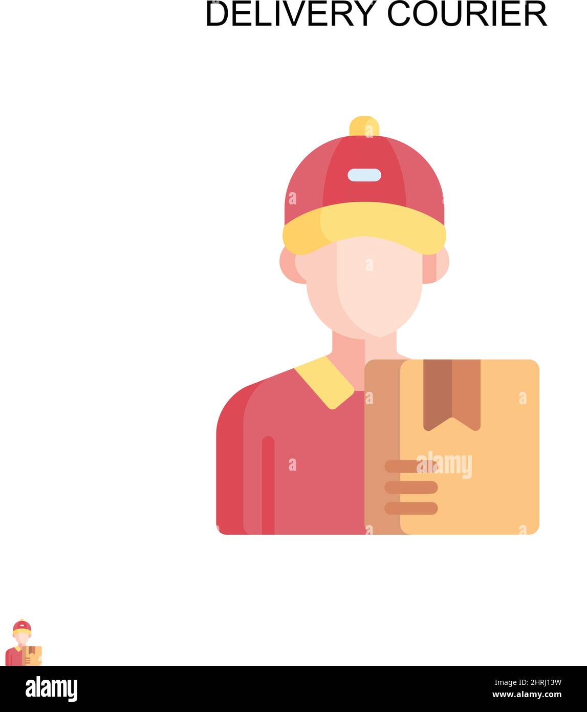 Delivery courier Simple vector icon. Illustration symbol design ...