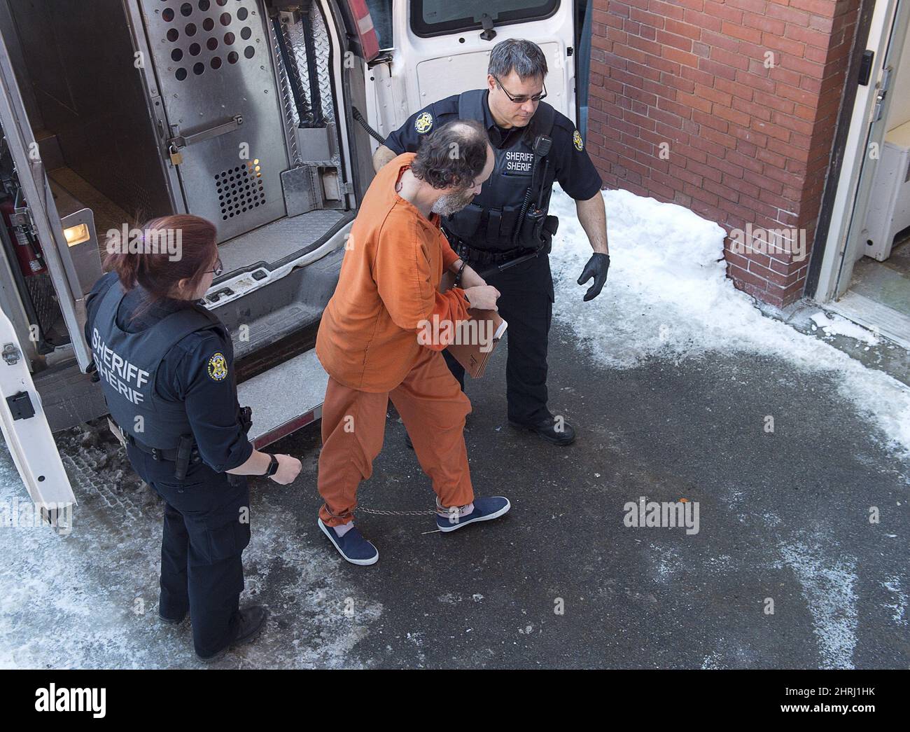 Matthew Vincent Raymond arrives at provincial court in Fredericton on ...