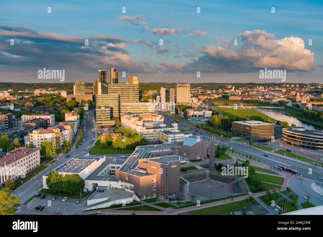 VILNIUS, LITHUANIA - APRIL 2021: Beautiful aerial view of Vilnius ...