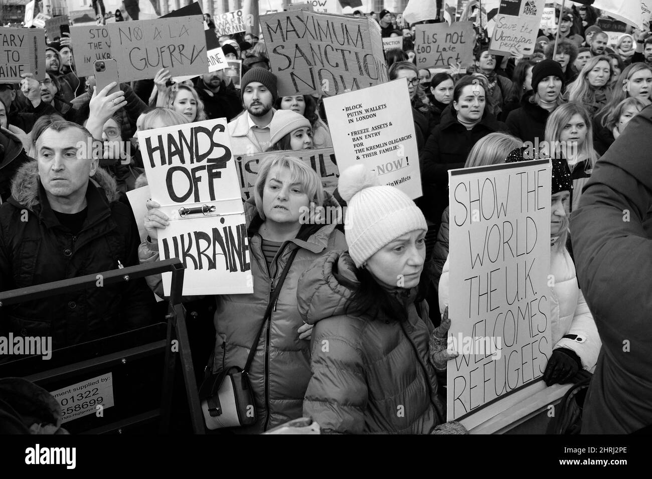 Ukraine protest crowd Black and White Stock Photos & Images - Alamy