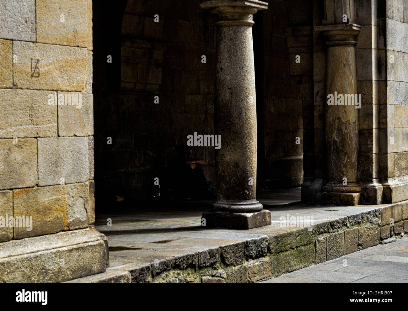 Ancient stone building with columns Stock Photo - Alamy
