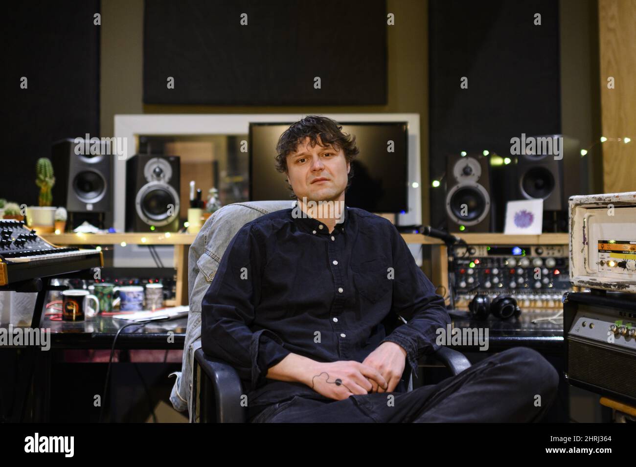 Canadian artist Menno Versteeg poses for a photograph at Banquet Sound ...