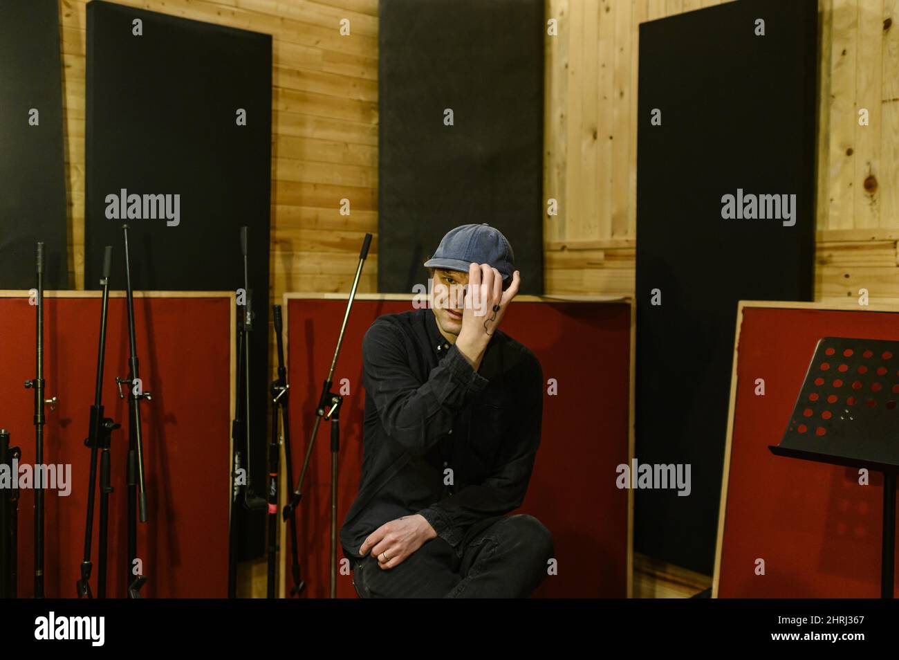 Canadian artist Menno Versteeg poses for a photograph at Banquet Sound ...