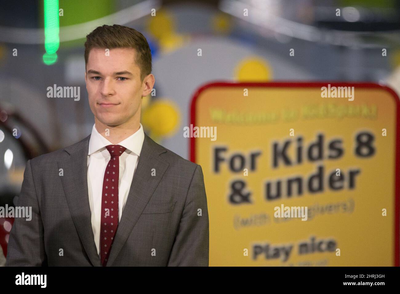 Sam Oosterhoff , Parliamentary Assistant to Lisa Thompson, watches as ...