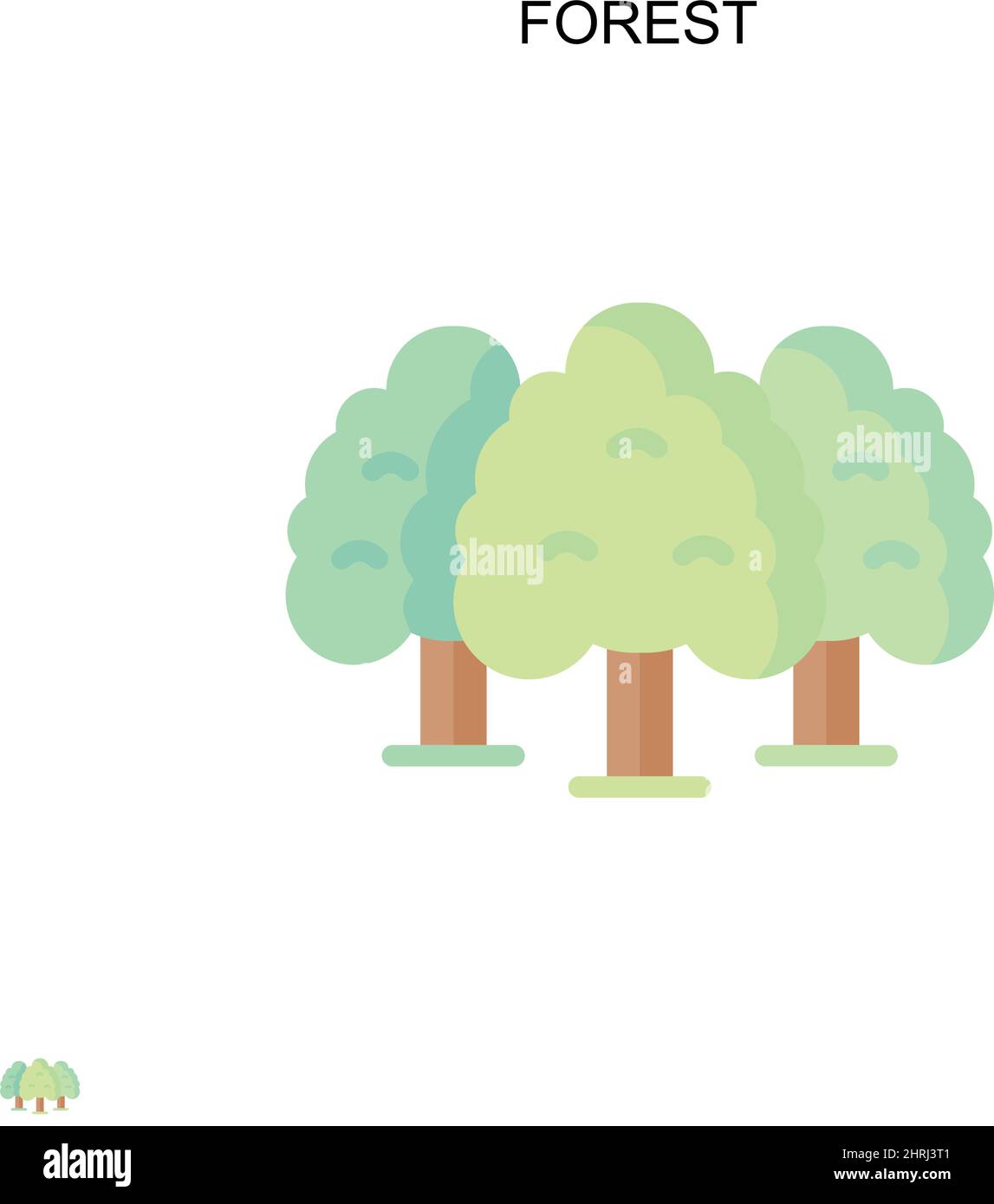 Forest Simple vector icon. Illustration symbol design template for web ...