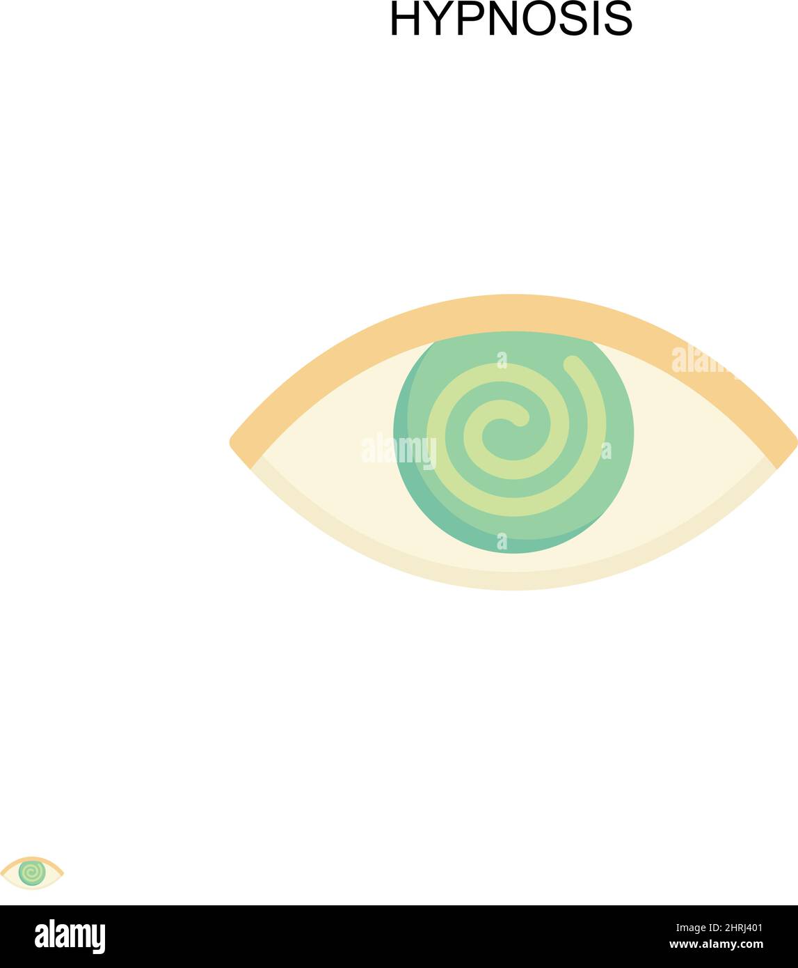 Hypnosis Simple vector icon. Illustration symbol design template for ...
