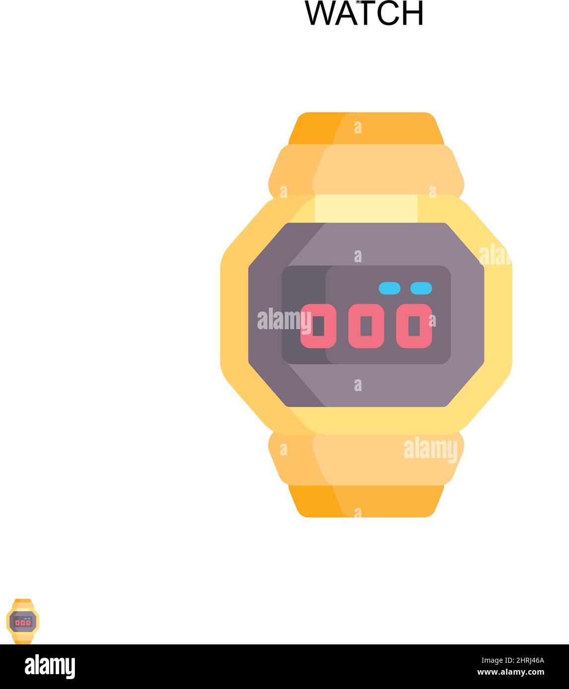 Watch Simple vector icon. Illustration symbol design template for web ...