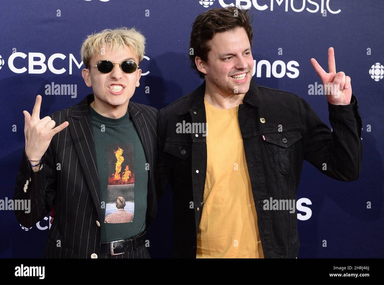 Scott Helman, left, and Ben Knetchel arrive on the red carpet at the ...