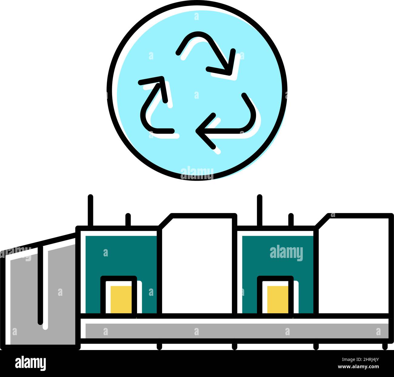 recycling textile machine color icon vector illustration Stock Vector ...