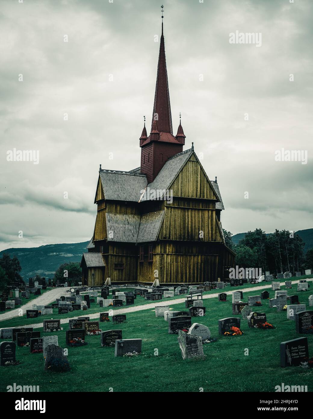 The Rennebu stave church in norway Stock Photo - Alamy