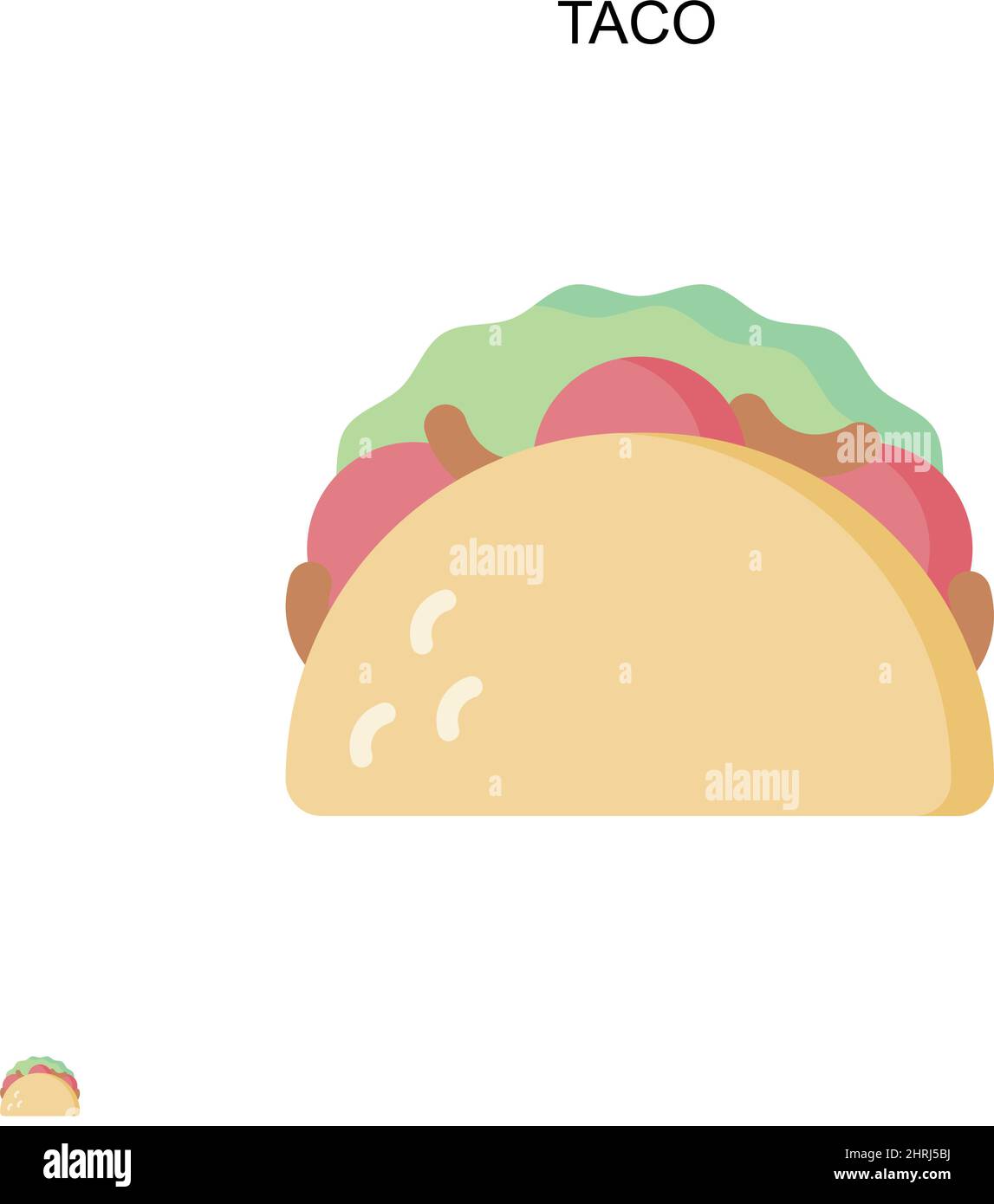Taco Simple vector icon. Illustration symbol design template for web ...