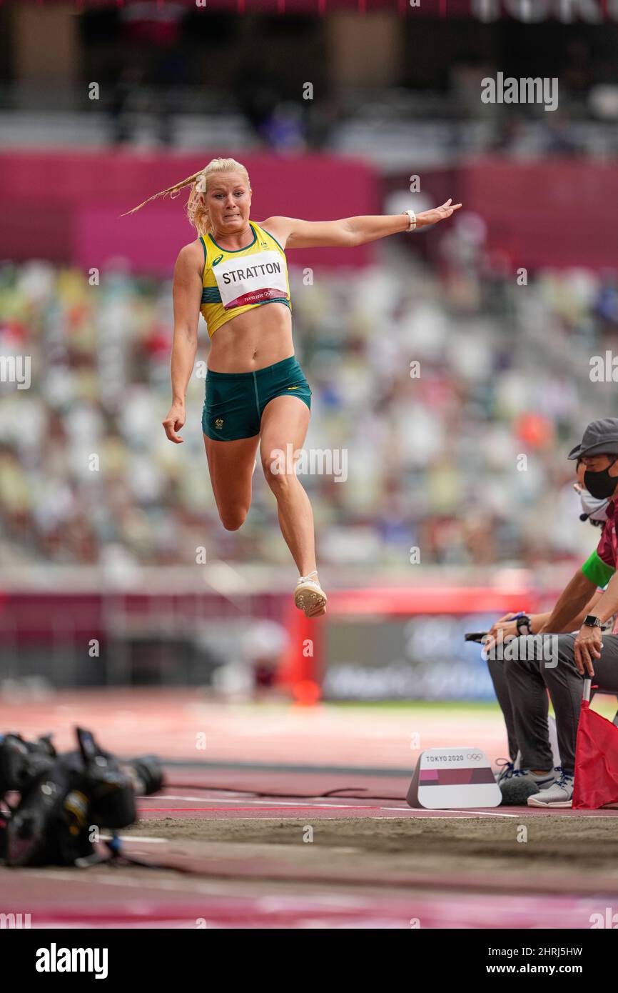Brooke Stratton participating in the Tokyo 2020 Olympic Games in the ...