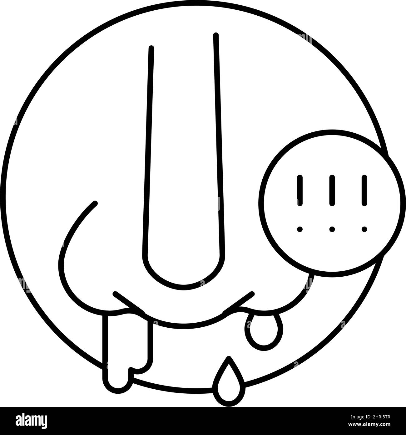 nosebleeds nose bleeding line icon vector illustration Stock Vector ...