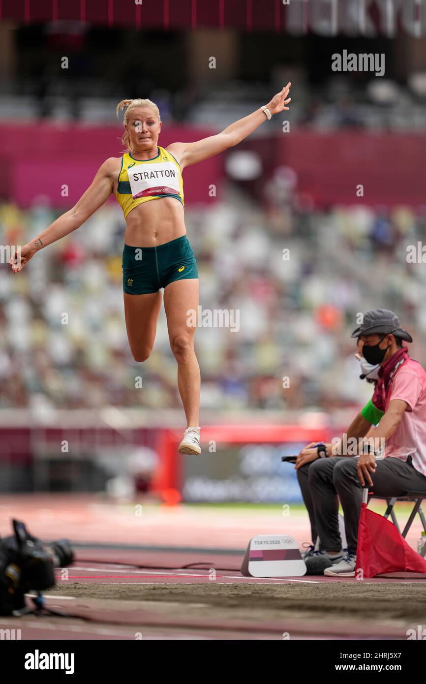 Brooke Stratton participating in the Tokyo 2020 Olympic Games in the ...