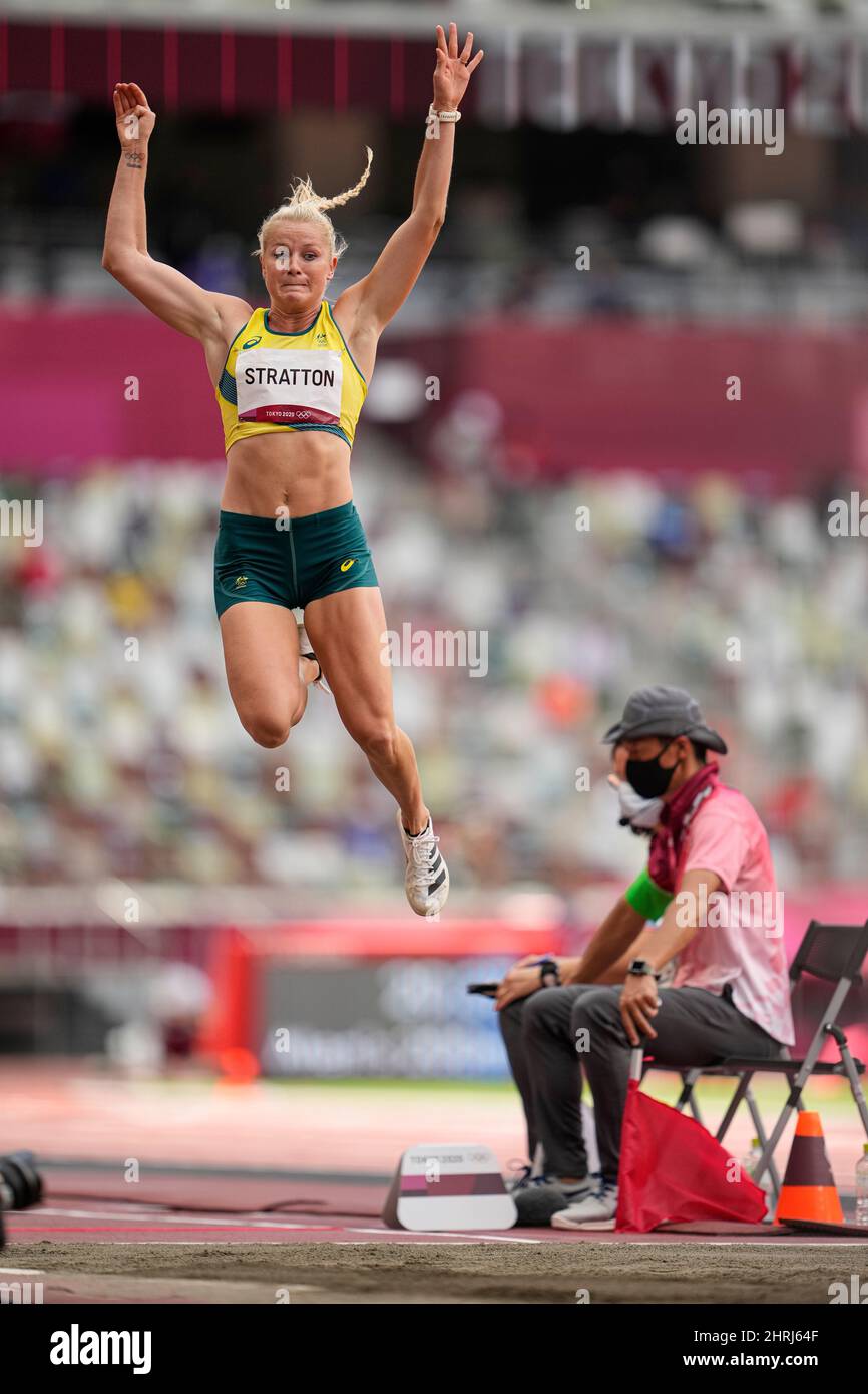Brooke Stratton participating in the Tokyo 2020 Olympic Games in the ...