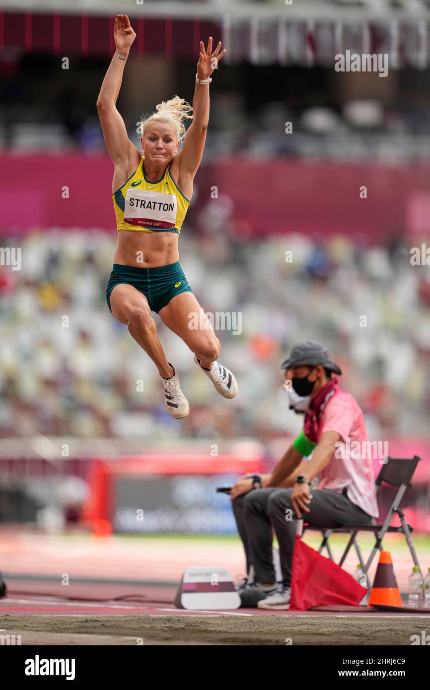 Brooke Stratton participating in the Tokyo 2020 Olympic Games in the ...