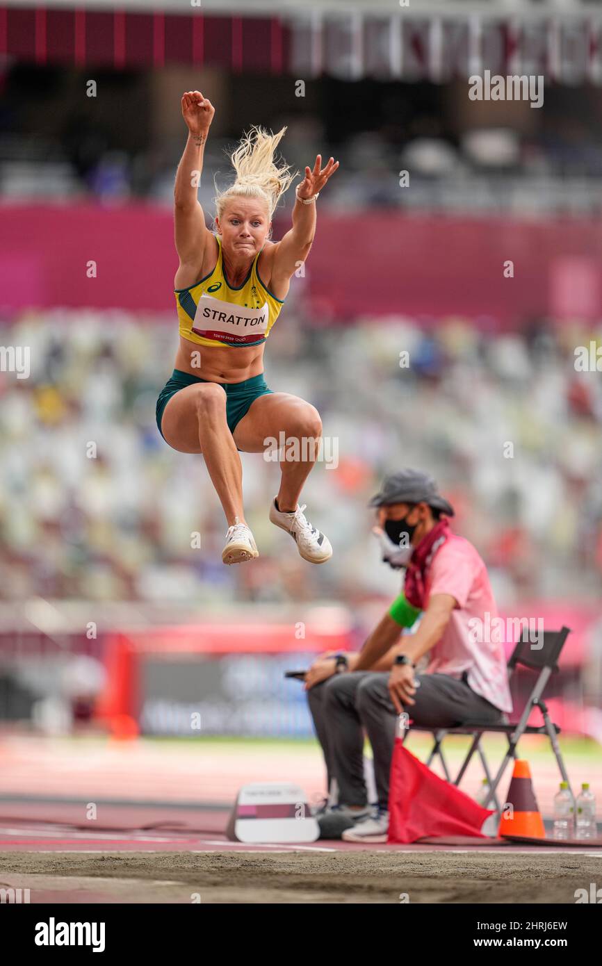 Brooke Stratton participating in the Tokyo 2020 Olympic Games in the ...