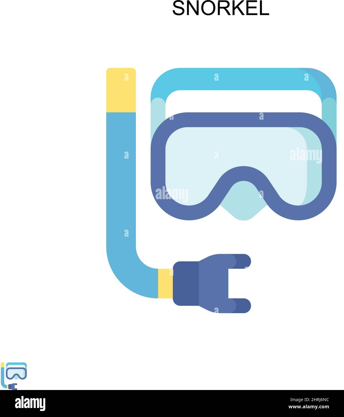Snorkel Simple vector icon. Illustration symbol design template for web ...