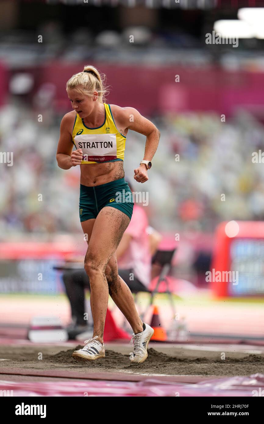 Brooke Stratton participating in the Tokyo 2020 Olympic Games in the ...