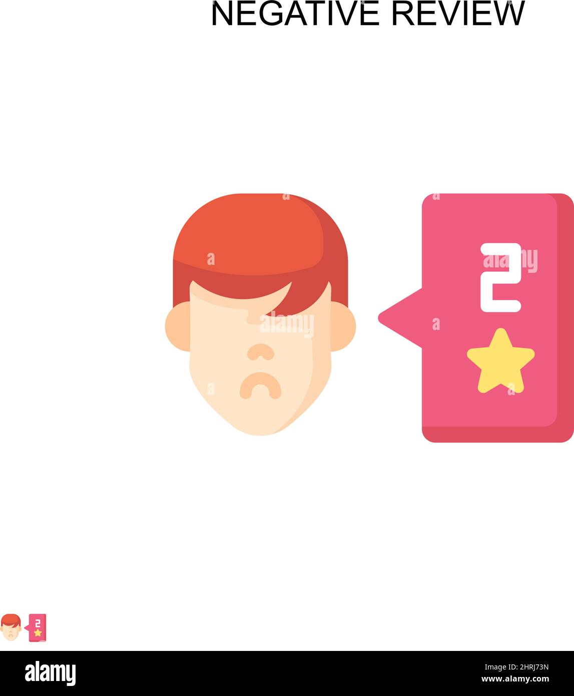 Negative review Simple vector icon. Illustration symbol design template ...