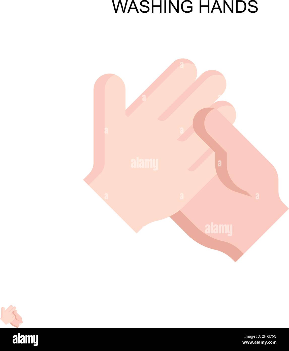 Washing hands Simple vector icon. Illustration symbol design template ...