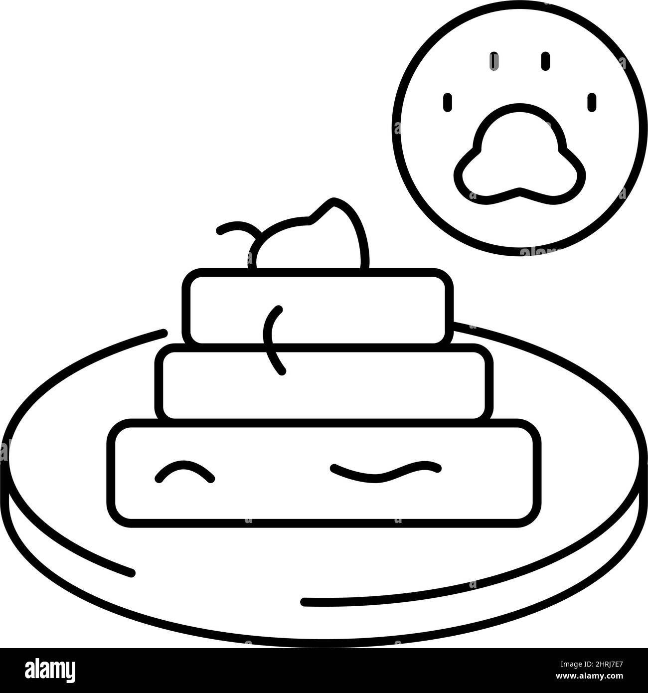 tapeworm in poo line icon vector illustration Stock Vector Image & Art ...