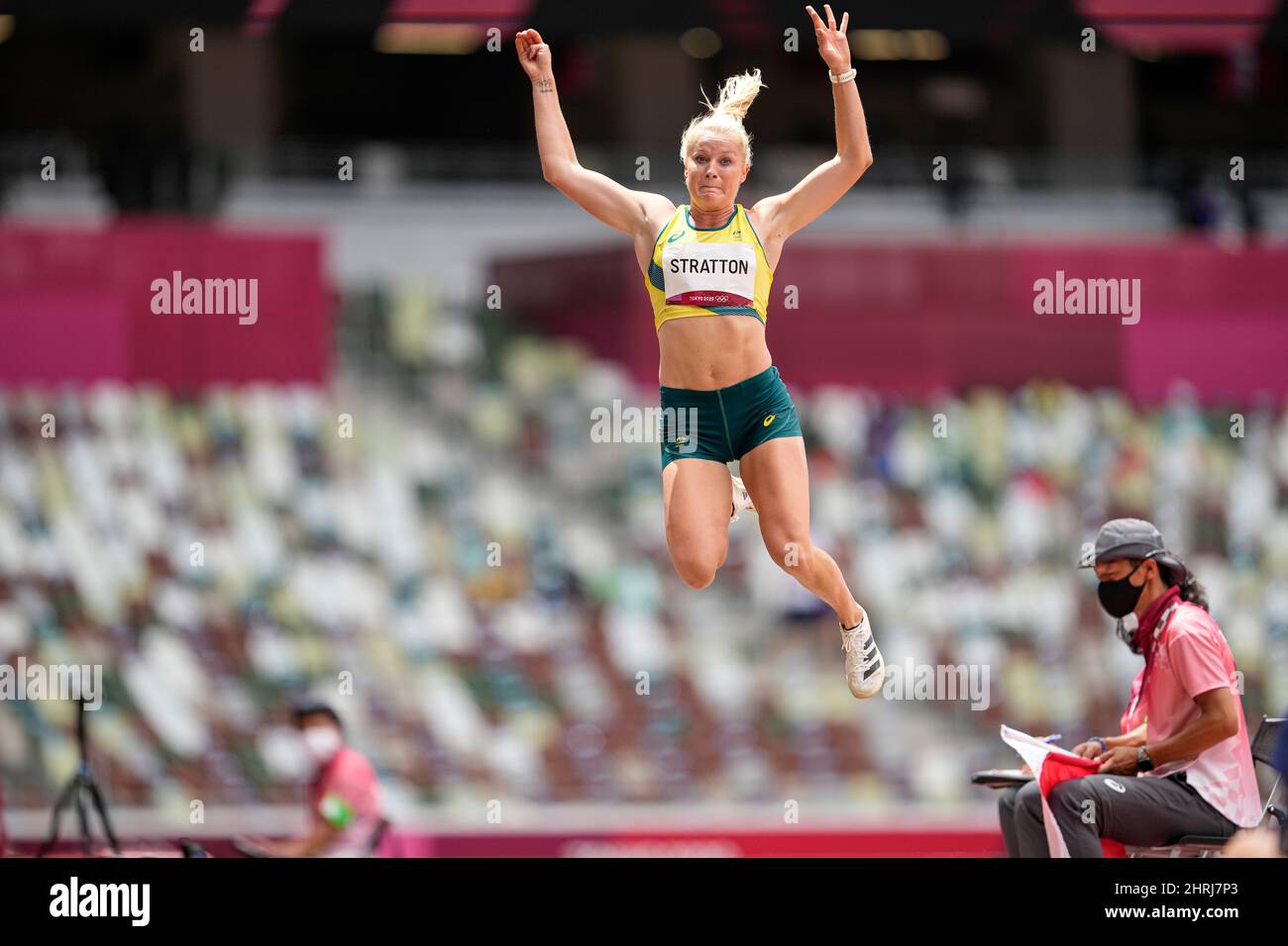 Brooke Stratton participating in the Tokyo 2020 Olympic Games in the ...