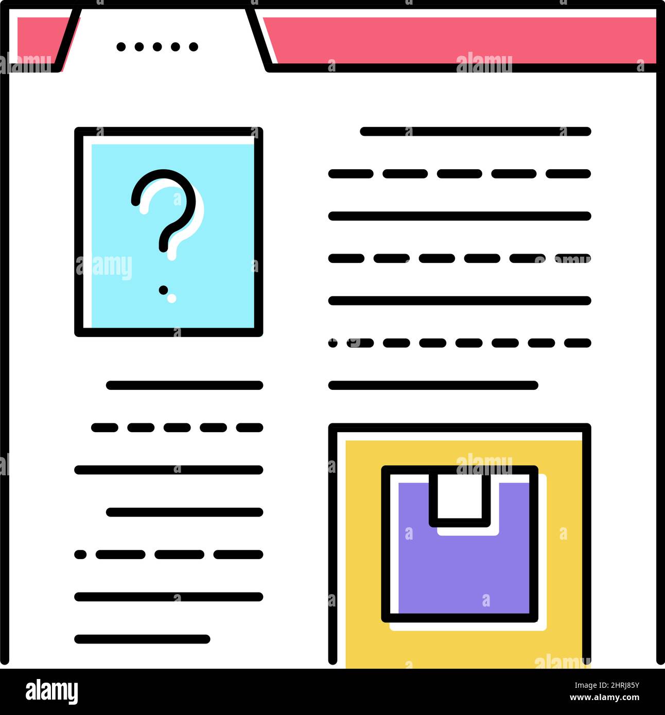 product characteristics and review color icon vector illustration Stock ...