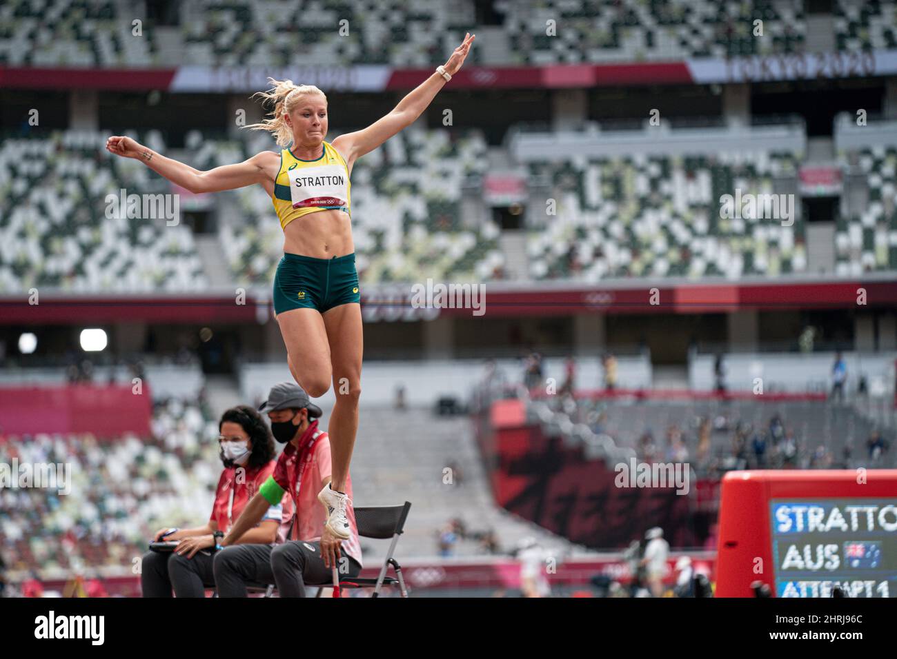 Brooke Stratton participating in the Tokyo 2020 Olympic Games in the ...