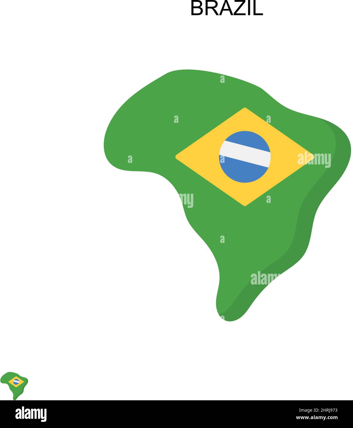 Brazil Simple vector icon. Illustration symbol design template for web ...