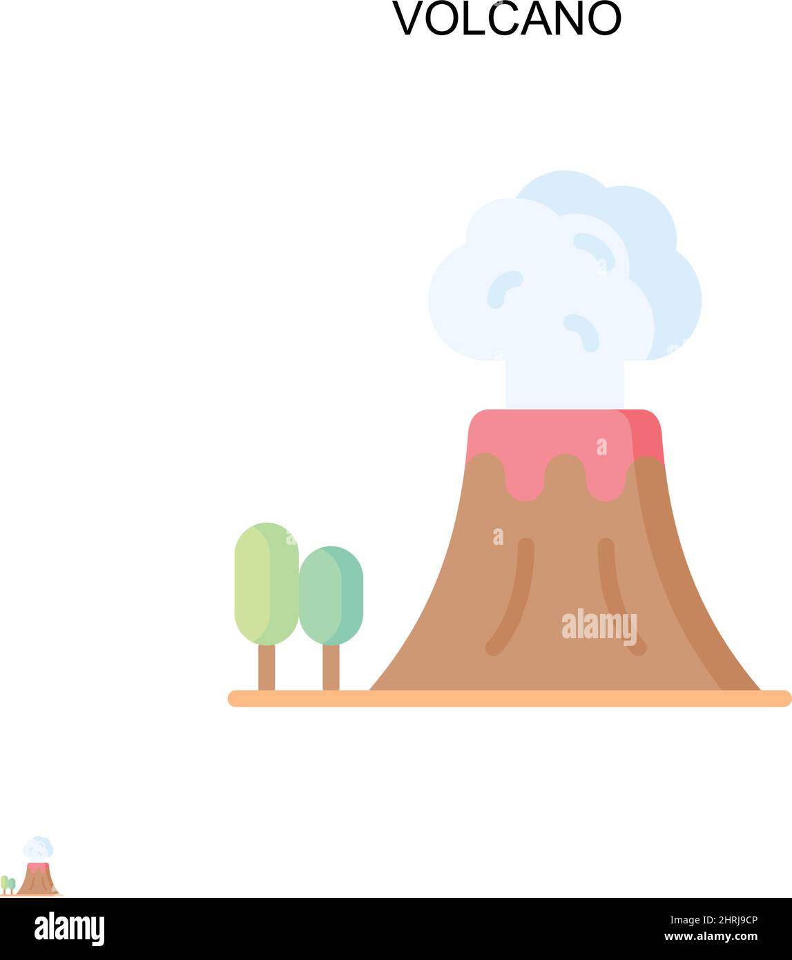 Volcano Simple vector icon. Illustration symbol design template for web ...