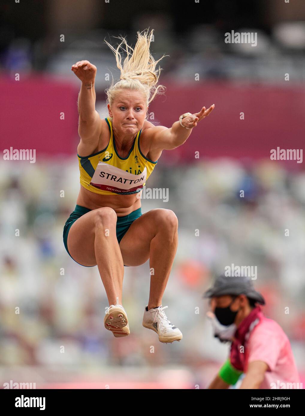 Brooke Stratton participating in the Tokyo 2020 Olympic Games in the ...