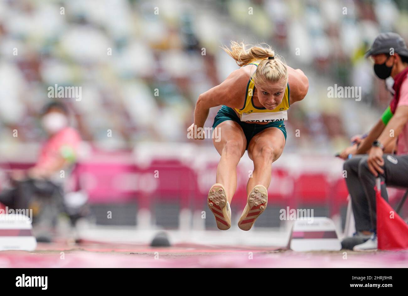 Brooke Stratton participating in the Tokyo 2020 Olympic Games in the ...
